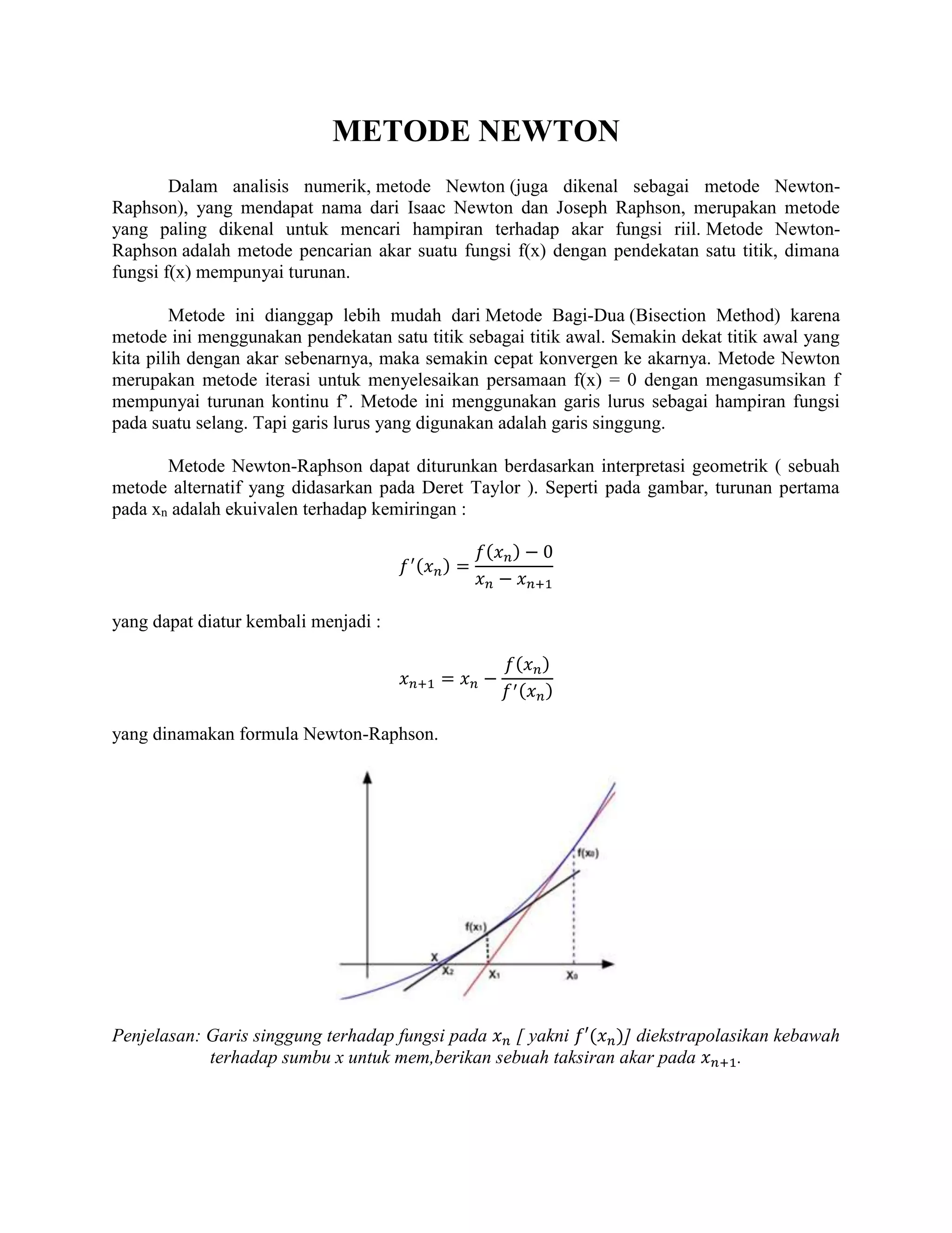 Metode newton | DOCX