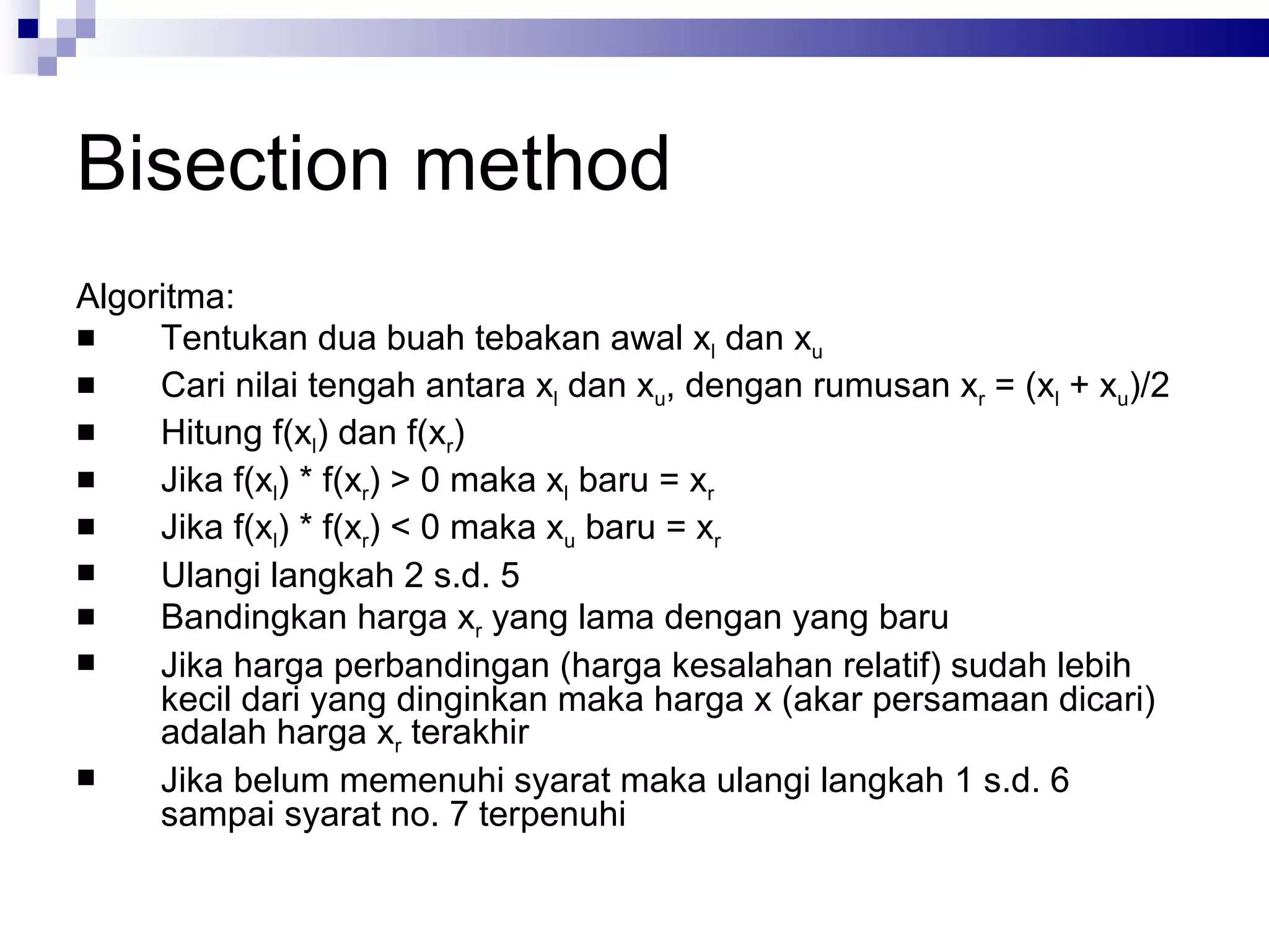 Metode numerik | PPT