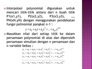 PPT INTERPOLASI POLINOMIAL | PPTX
