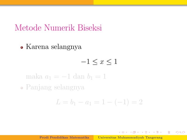 Tugas Metode Numerik Biseksi Pendidikan Matematika UMT | PDF