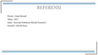 Metode Numerik Kelompok 5 Sistem Persamaan Linear Metode eliminasi ...