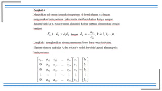 Metode Numerik Kelompok 5 Sistem Persamaan Linear Metode eliminasi Gaussian.pptx