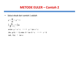 Metode numerik pada persamaan diferensial (new) | PPTX