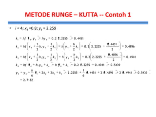 Metode numerik pada persamaan diferensial (new) | PPTX