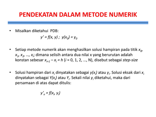 Metode numerik pada persamaan diferensial (new) | PPT Metode numerik pada persamaan diferensial (new) | PPT