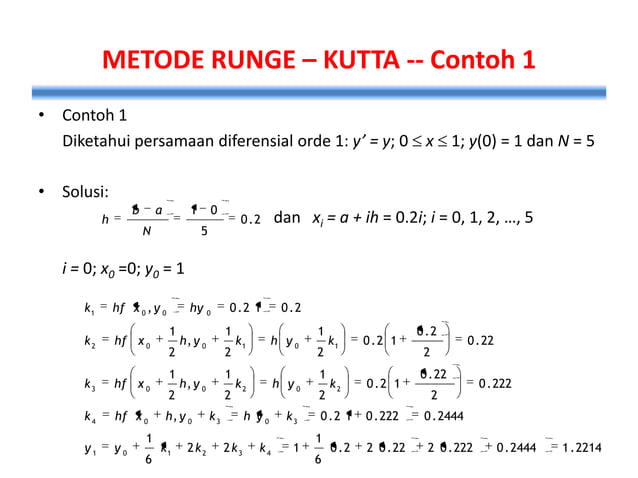 Metode numerik pada persamaan diferensial (new) | PPT Metode numerik pada persamaan diferensial (new) | PPT