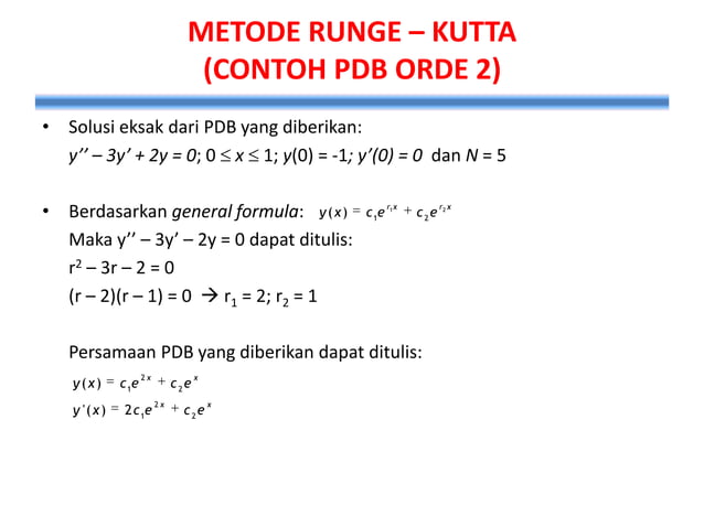 Metode numerik pada persamaan diferensial (new) | PPT Metode numerik pada persamaan diferensial (new) | PPT