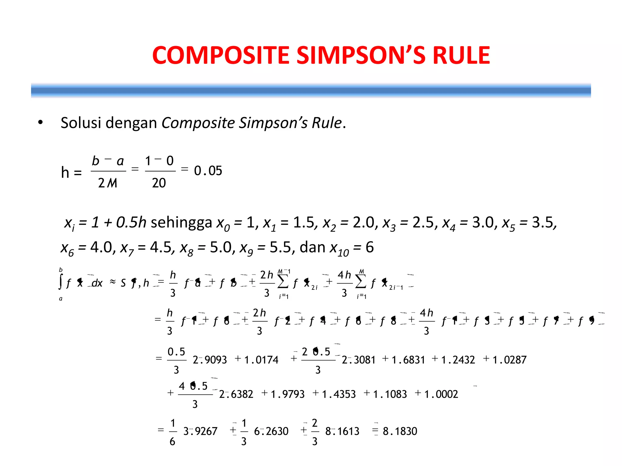 Metode numerik pada persamaan integral (new) | PPT Metode numerik pada persamaan integral (new) | PPT