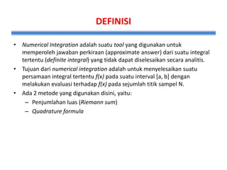 Metode numerik pada persamaan integral (new) | PPT