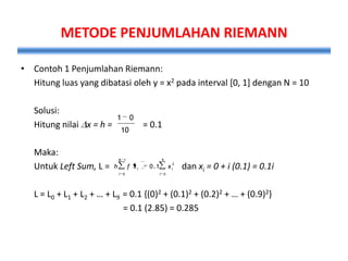 Metode numerik pada persamaan integral (new) | PPT