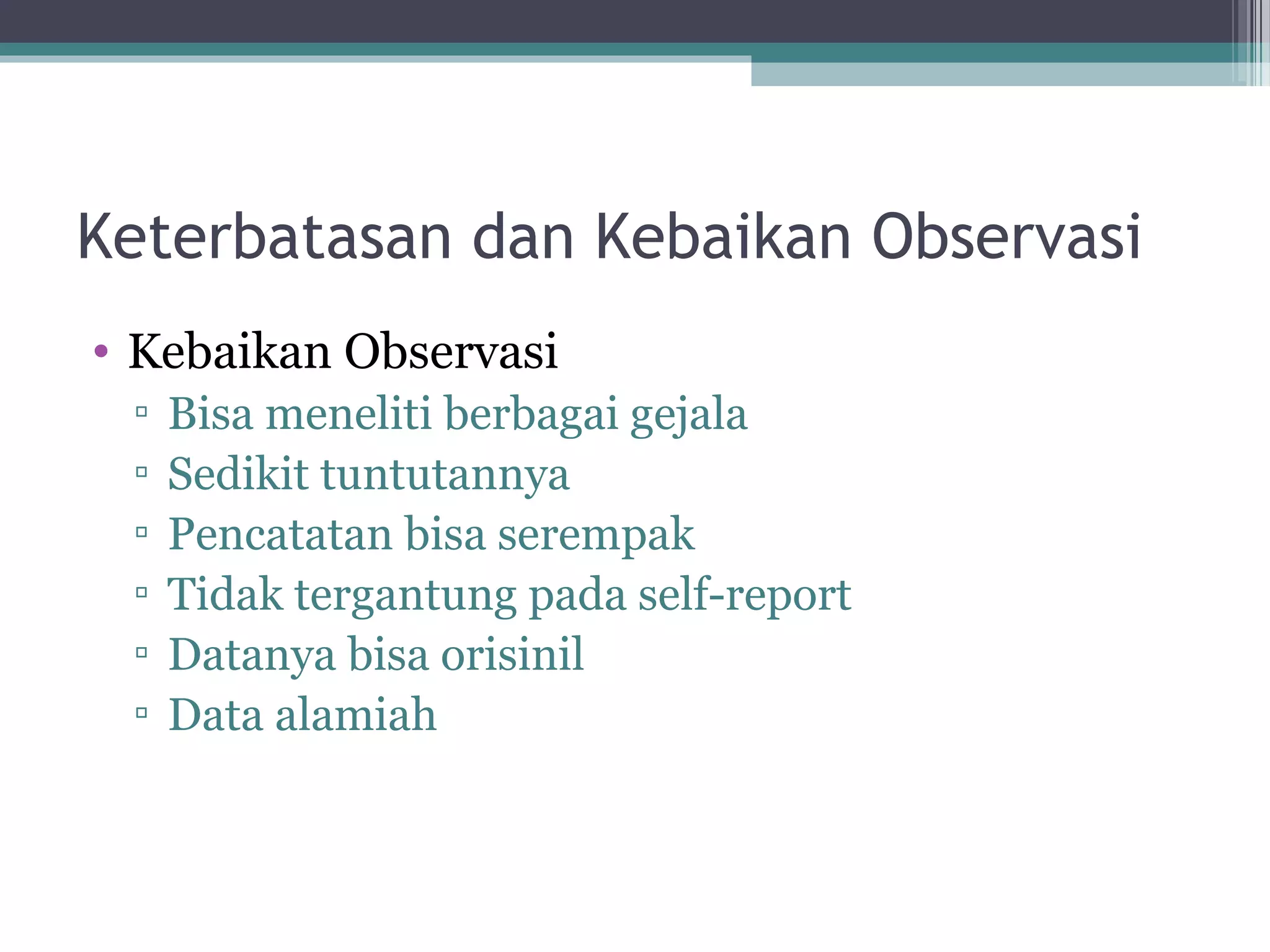 Metode observasi | PPT
