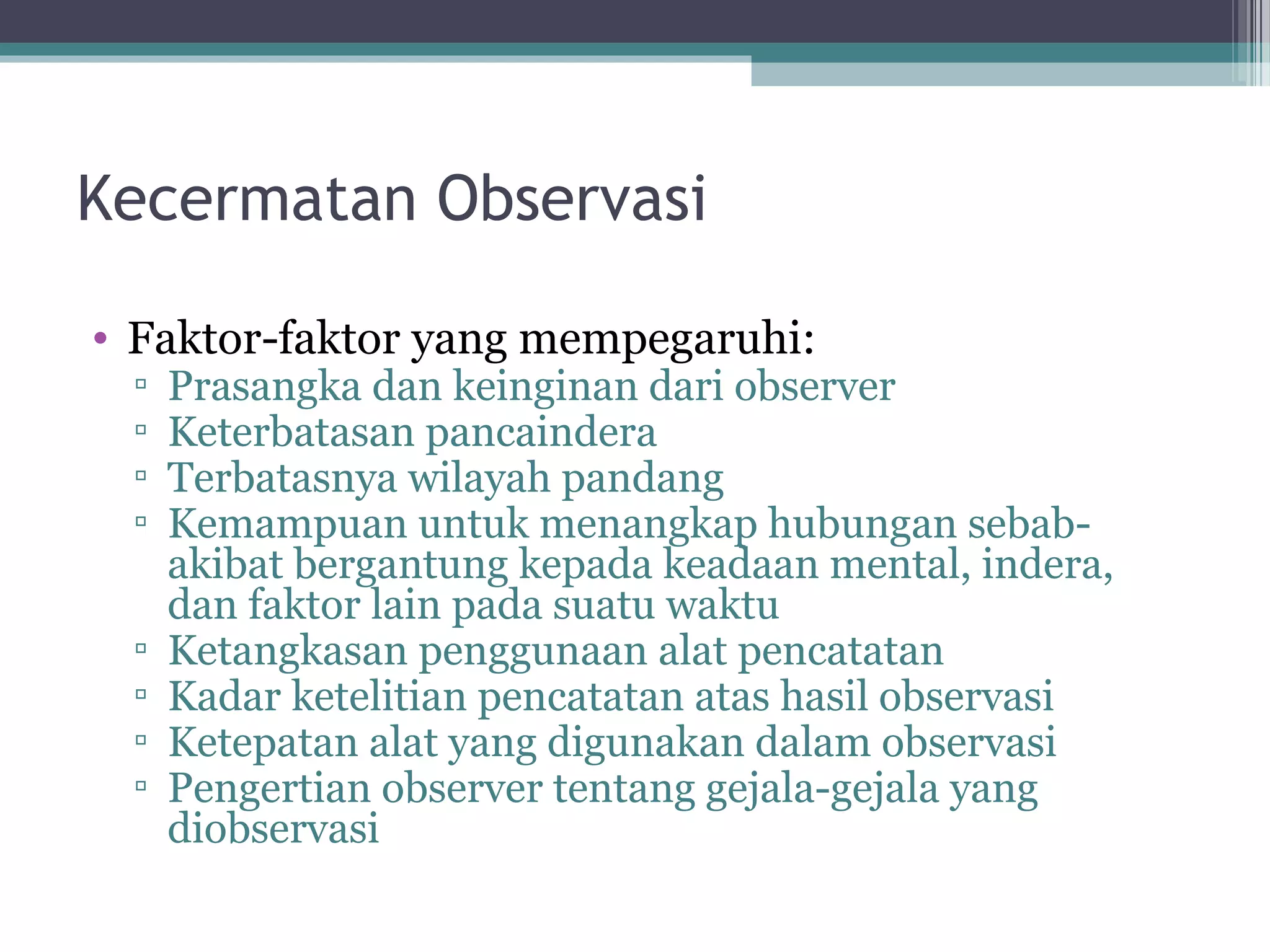 Metode observasi | PPT