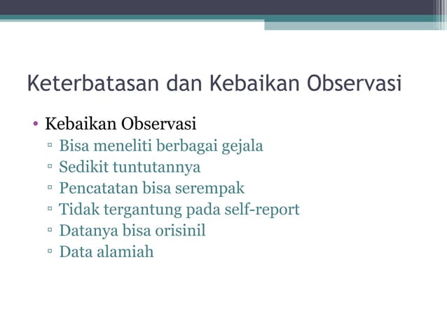 Metode observasi | PPT