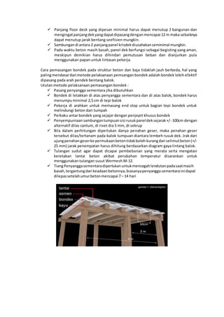 Metode pelaksanaan | PDF