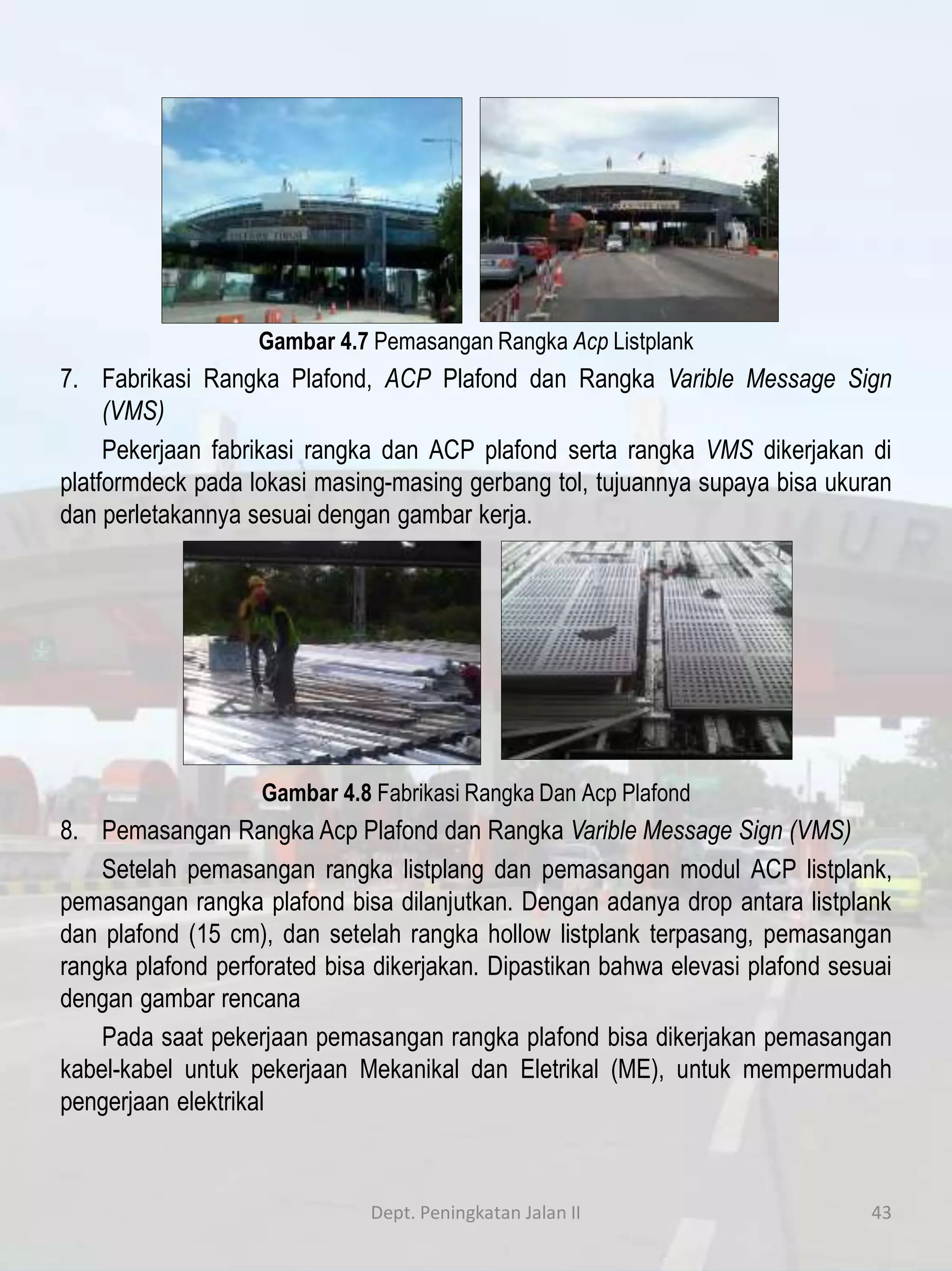 Metode pelaksanaan pintu gerbang toll | PDF