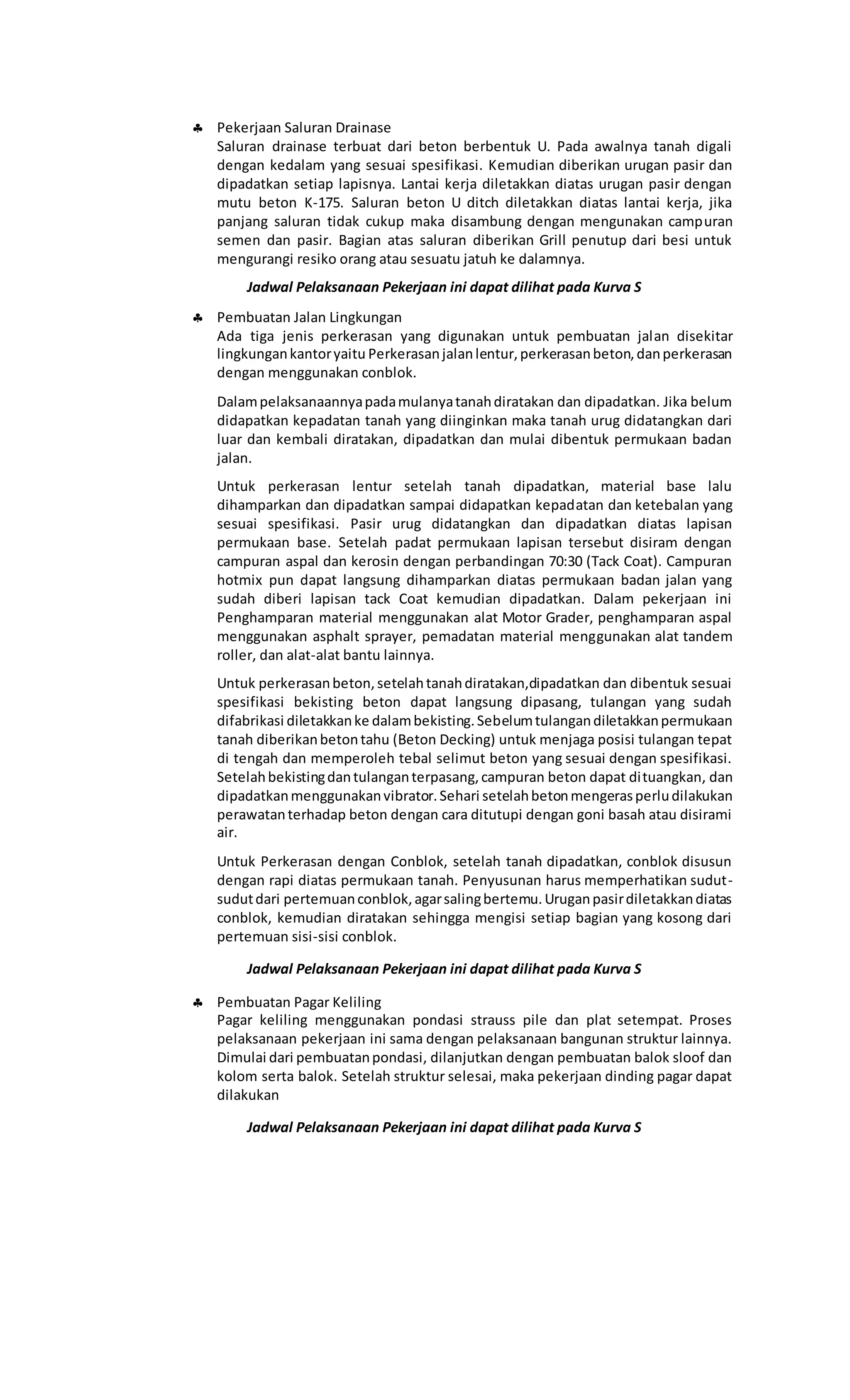 Metode pelaksanaan konstruksi | DOCX