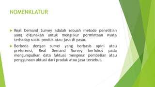 Metode Pelaksanaan Real Demand Survey (RDS) | PPTX