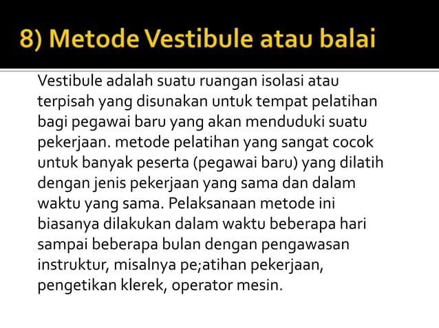 Metode & pelatihan | PPTX