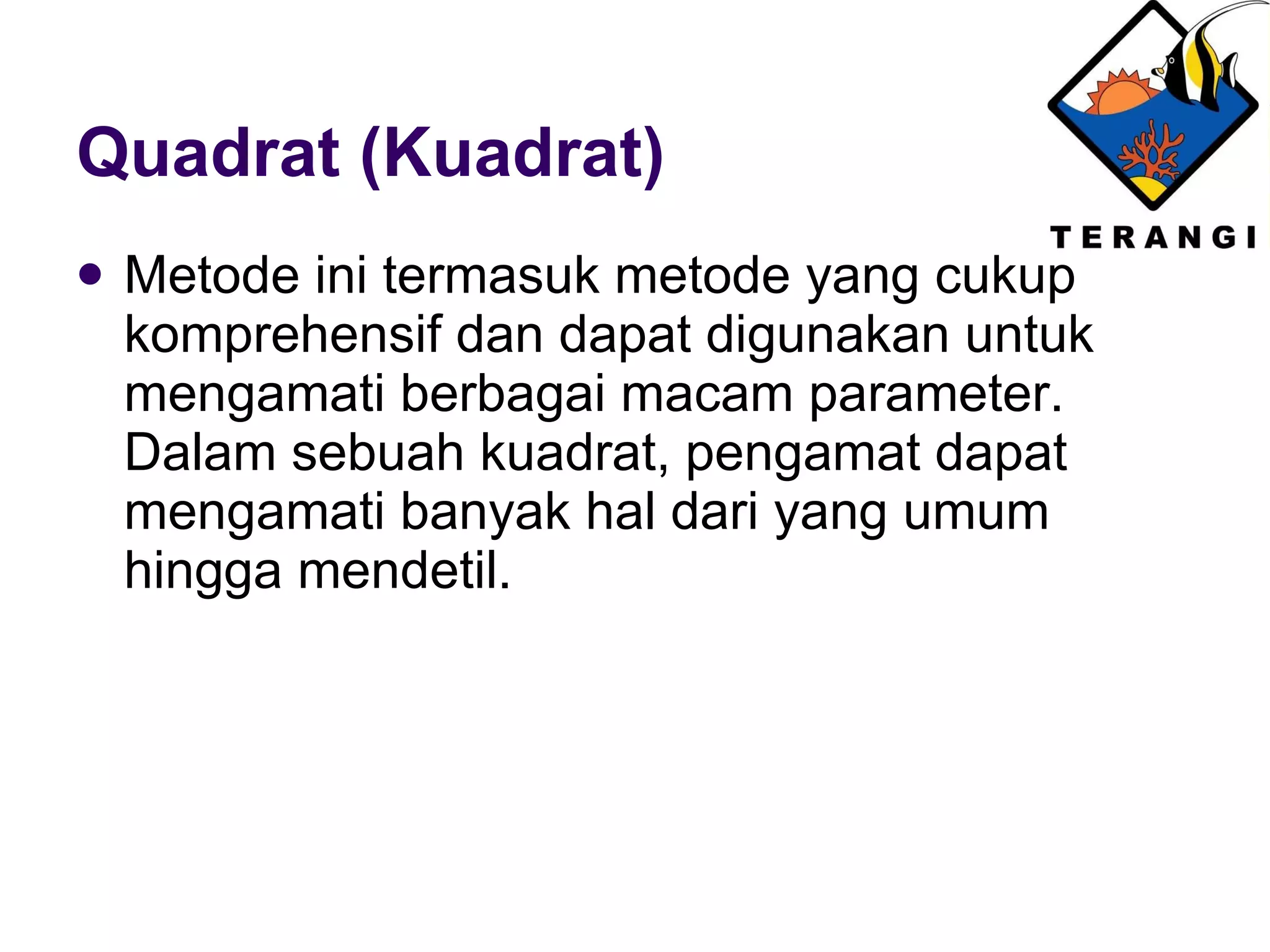 Metode pemantauan terumbu karang | PPT