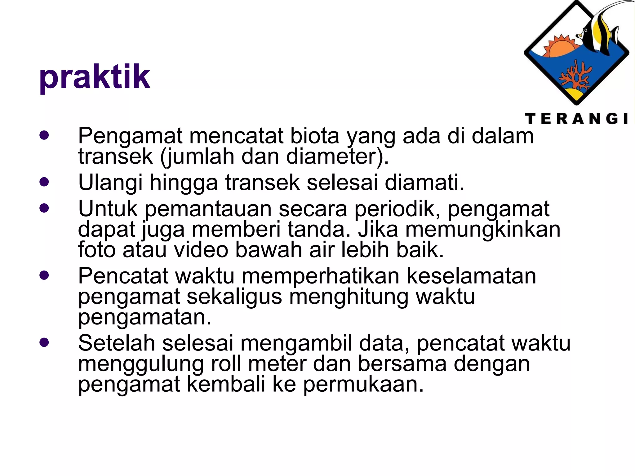 Metode pemantauan terumbu karang | PPT