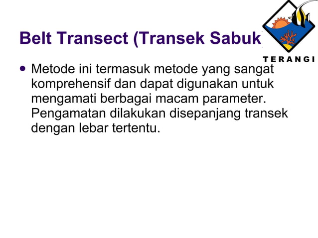 Metode pemantauan terumbu karang | PPT