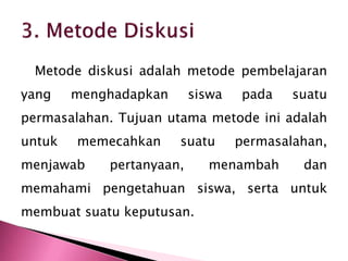 Bentuk Metode Pembelajaran sosiologi | PPTX