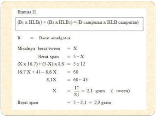 Metode pembuatan emulsi | PPTX