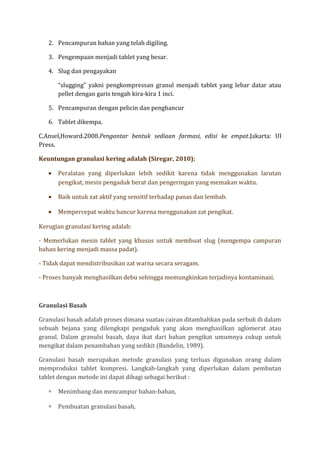 Metode pembuatan tablet. | PDF