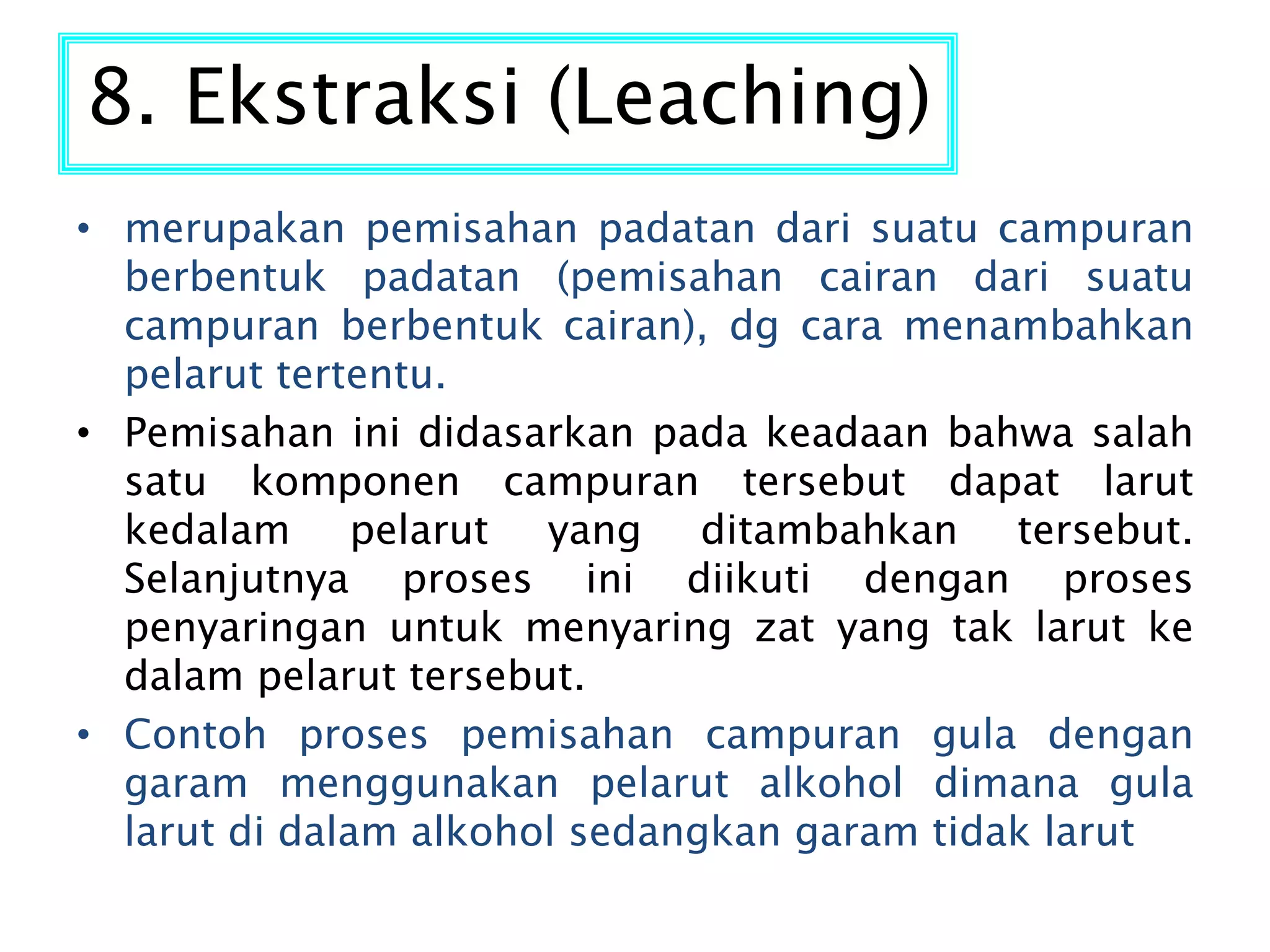 Metode pemisahan | PPTX