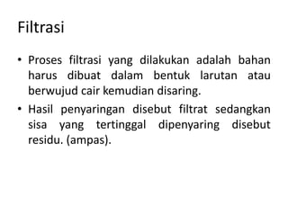 Metode pemisahan | PPTX