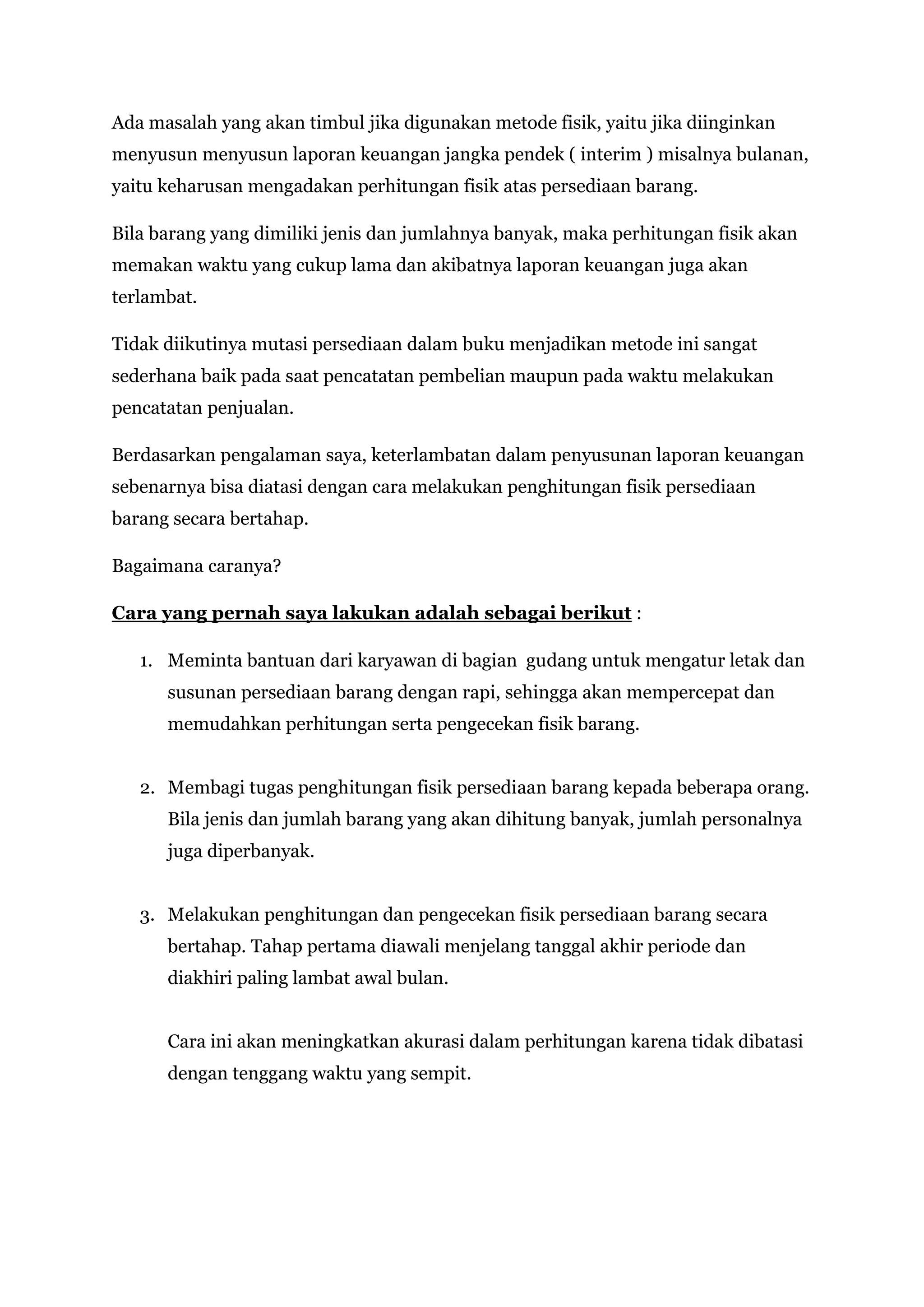 Metode pencatatan persediaan barang | PDF