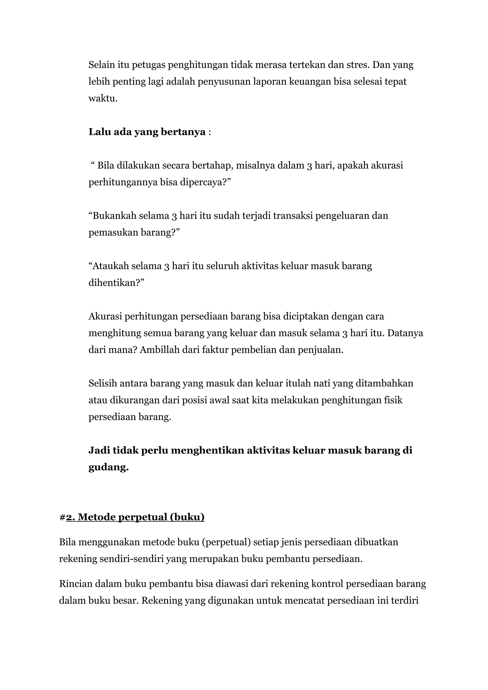 Metode pencatatan persediaan barang | PDF