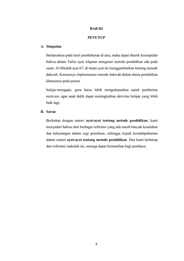 Metode Pendidikan dalam Perspektif Alquran Surat Al Maidah Ayat 67 dan Al ARof Ayat 176-177.docx