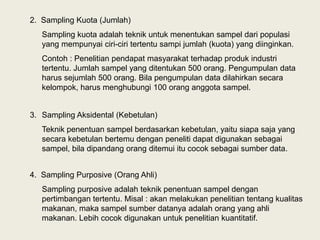Metode penelitian eksperimen (kuantitatif)populasi dan sampel fb | PPTX