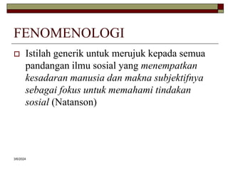 Metode Penelitian Fenomenologi individual.ppt