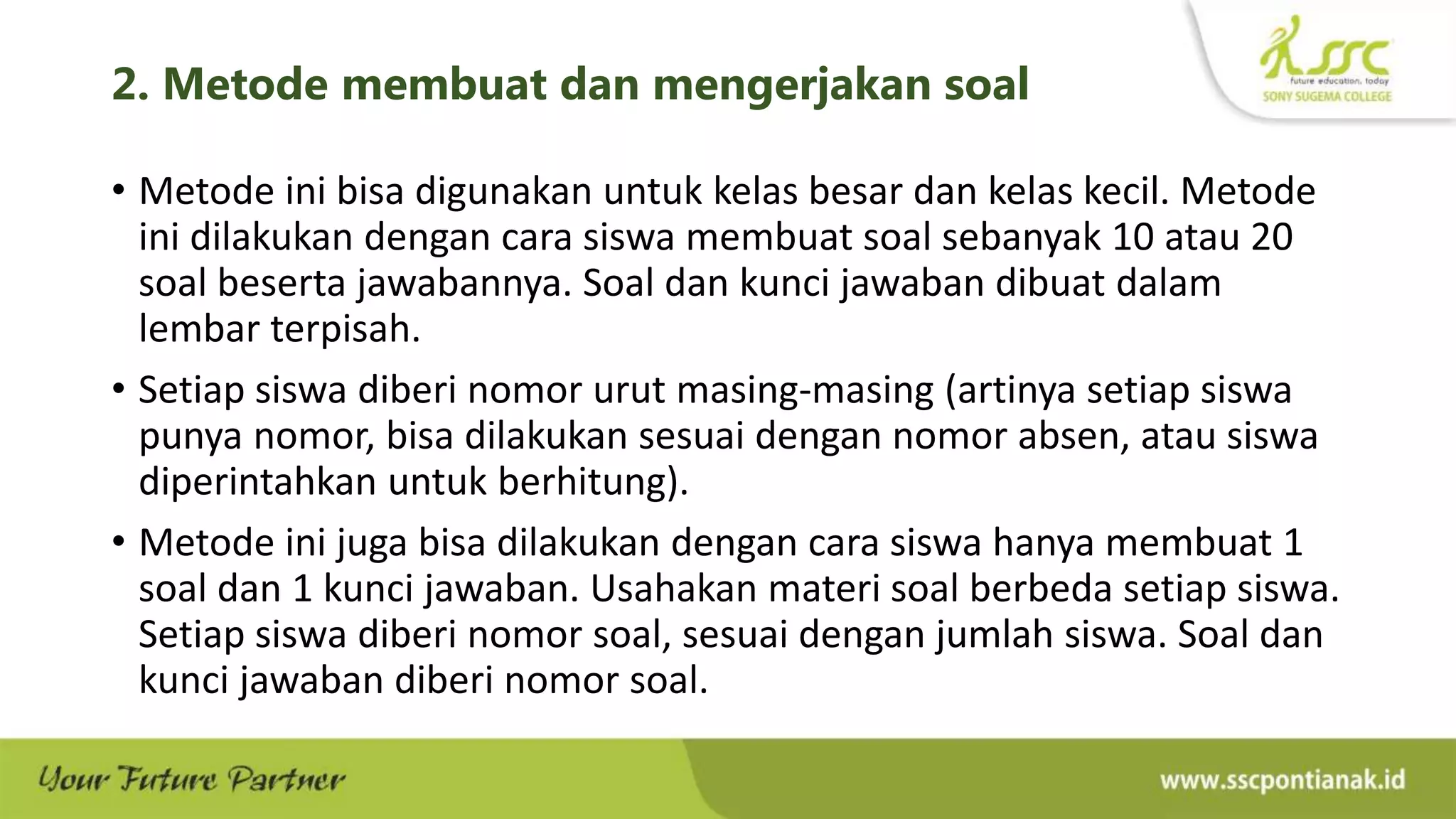 Macam-Macam Metode Pengajaran | PPTX