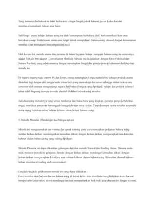 Metode pengajaran bahasa | DOCX