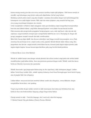 Metode pengajaran bahasa | DOCX