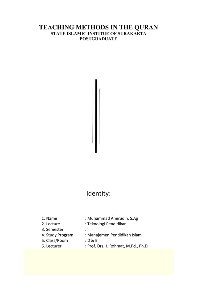 Metode pengajaran dalam alquran | DOC