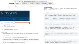 Metode pengambilan citation versi APA | PPTX
