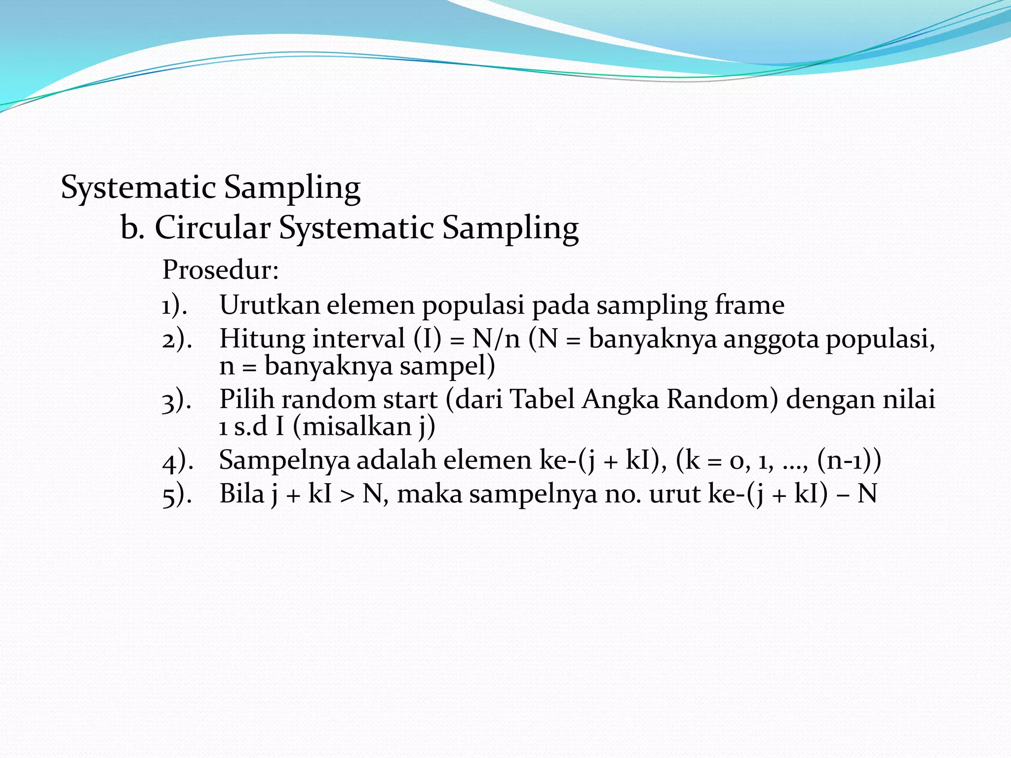 Metode pengambilan sampel (sampling) | PPTX