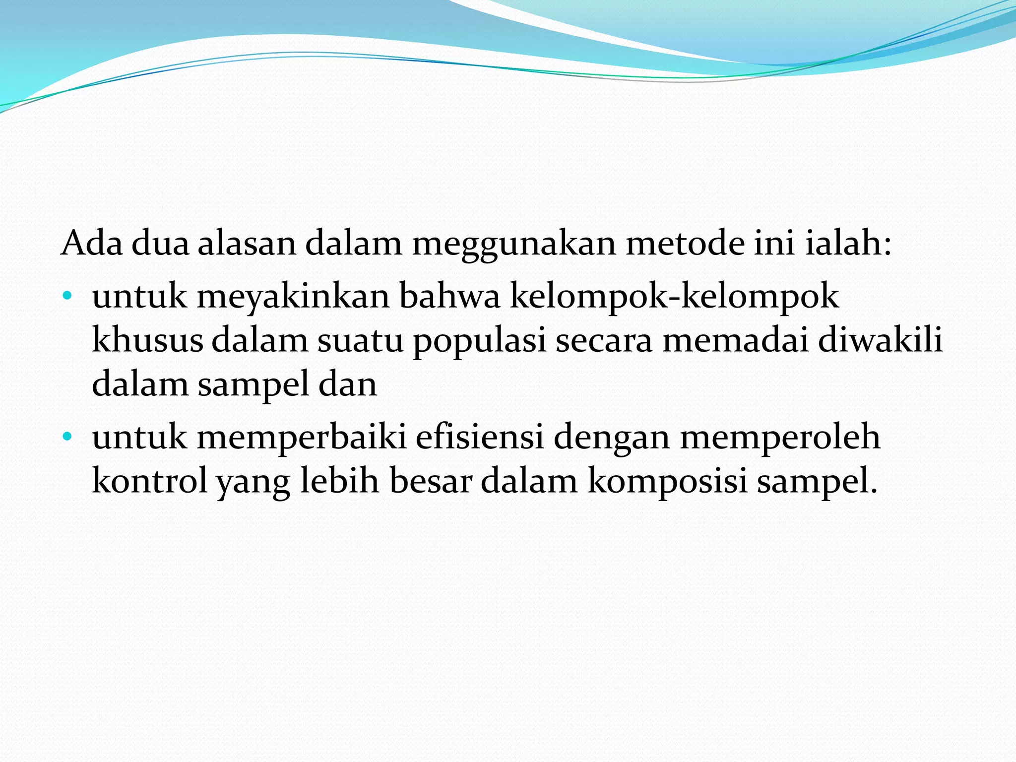 Metode pengambilan sampel (sampling) | PPTX