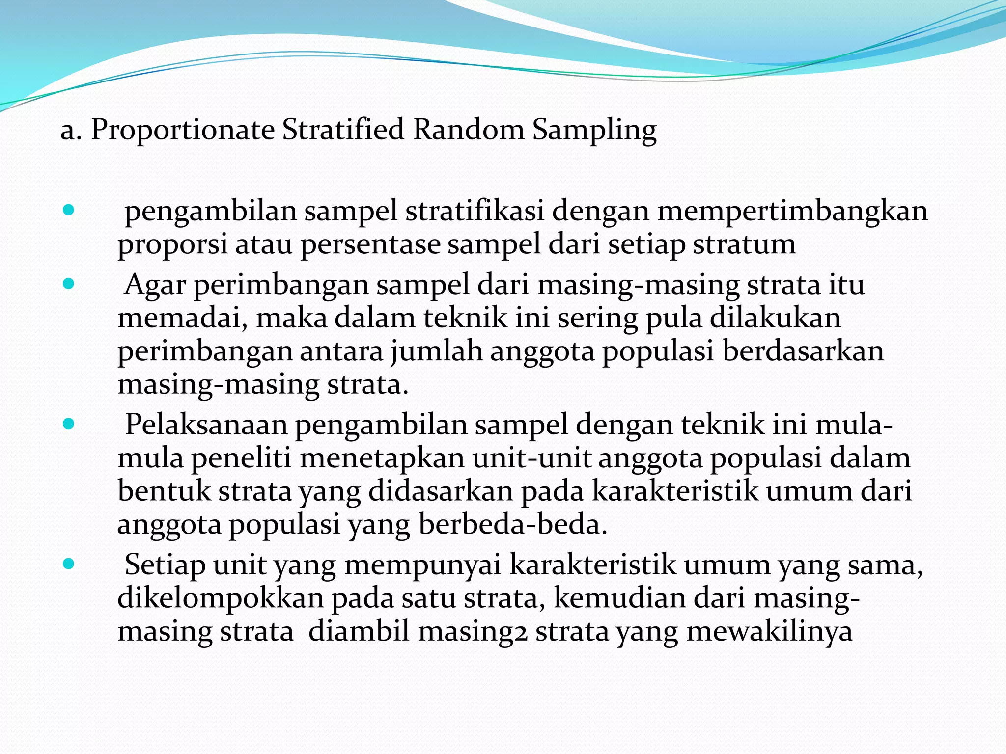 Metode pengambilan sampel (sampling) | PPTX