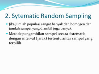 Metode pengambilan sampel (sampling) | PPTX