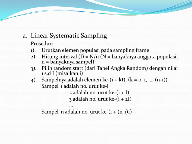 Metode pengambilan sampel (sampling) | PPTX