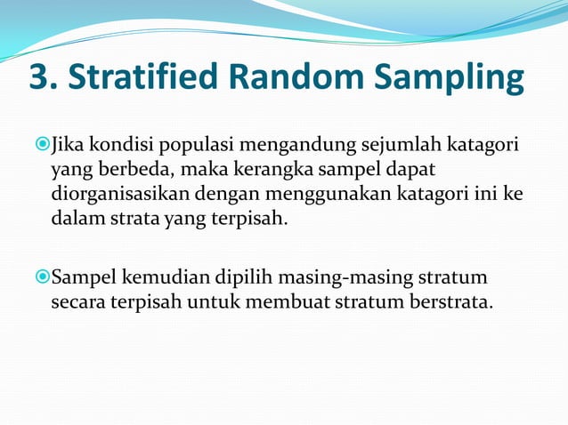 Metode pengambilan sampel (sampling) | PPTX