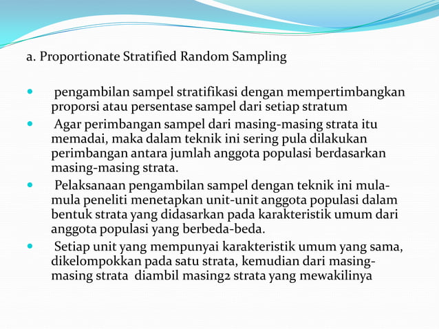 Metode pengambilan sampel (sampling) | PPTX