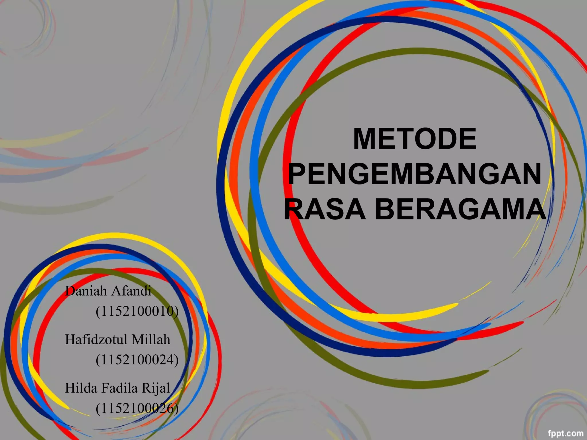 Metode pengembangan rasa beragama | PPT
