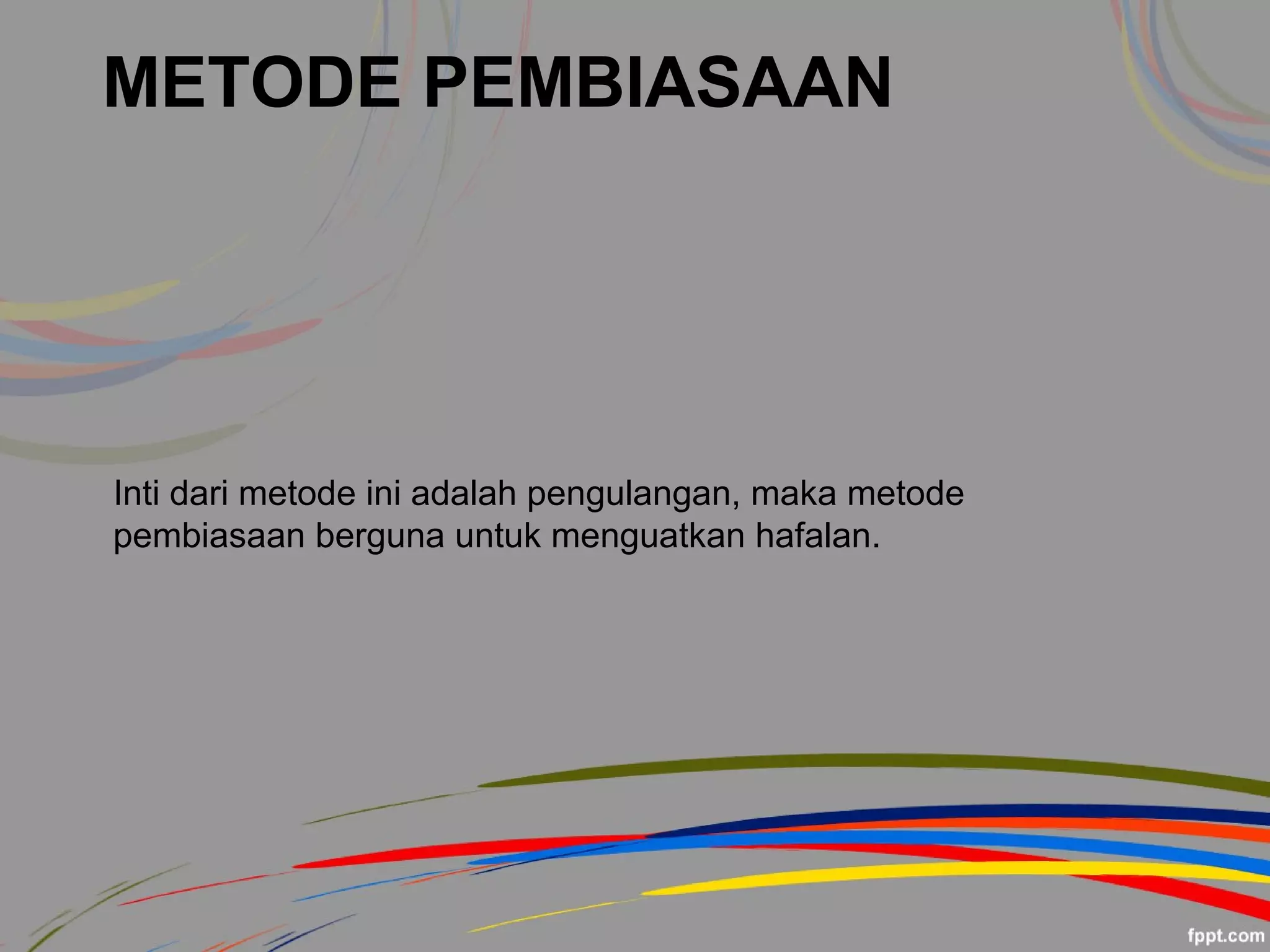 Metode pengembangan rasa beragama | PPT