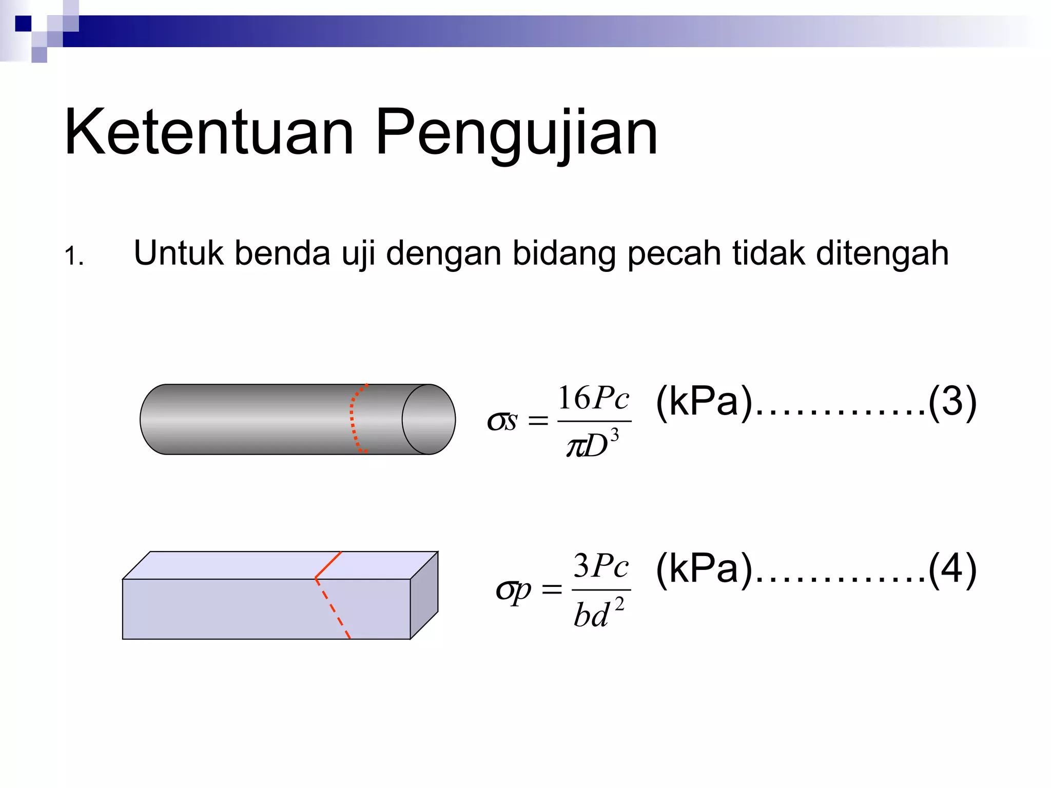 Metode pengujian kuat lentur beton | PPT